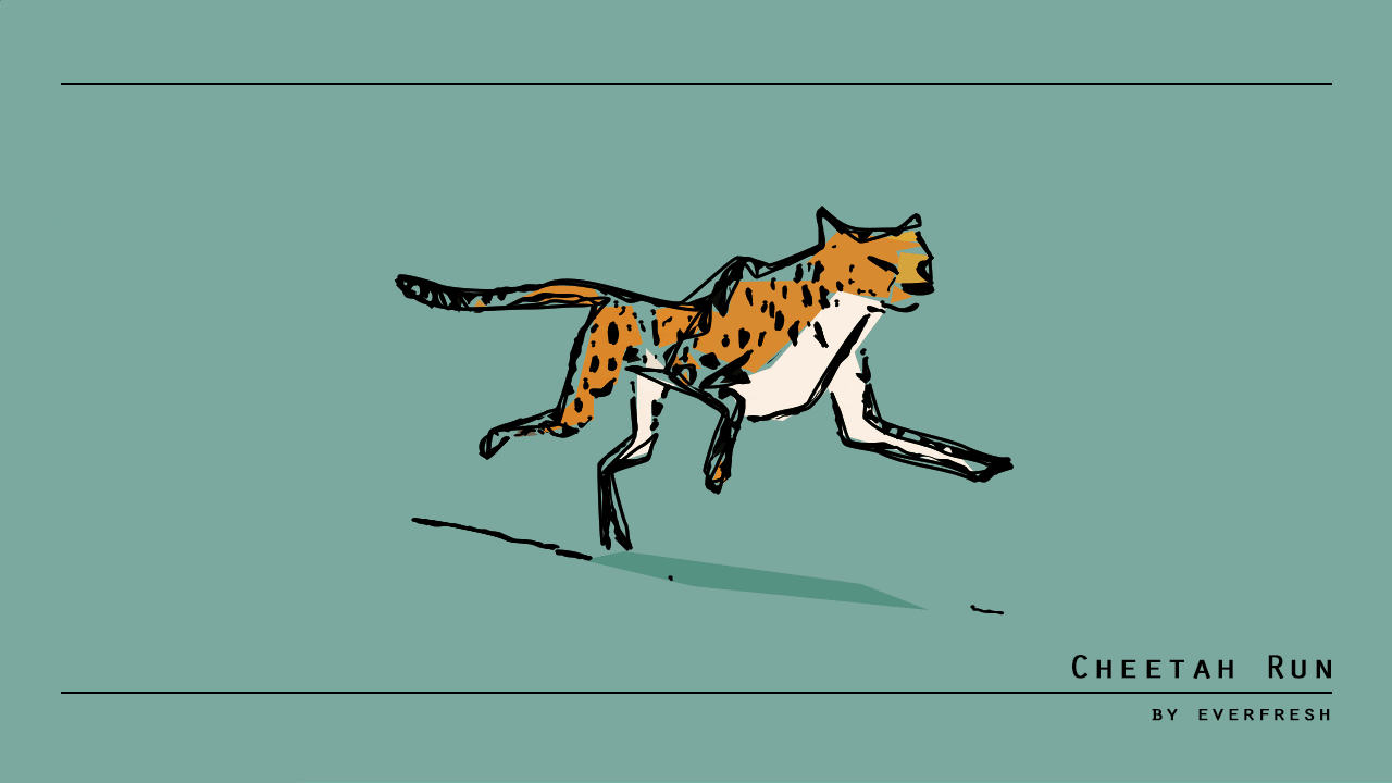 Running Cheetah Animation Gif