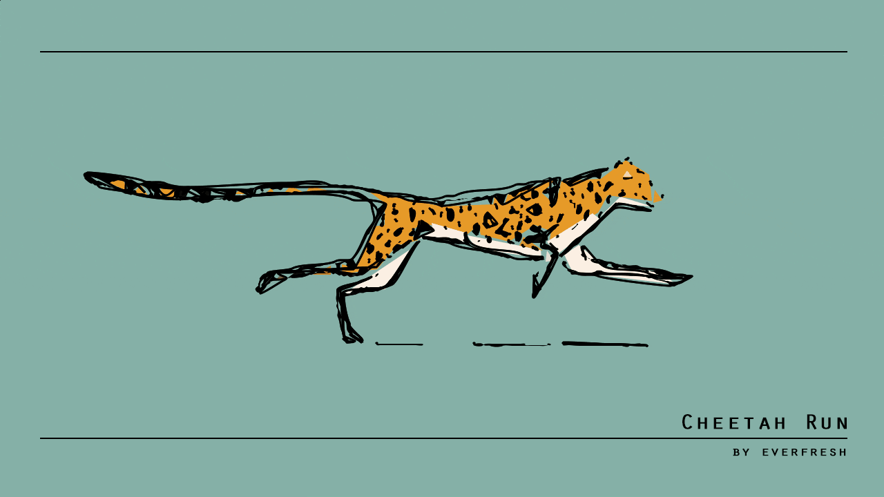 Running Cheetah Animated Gif