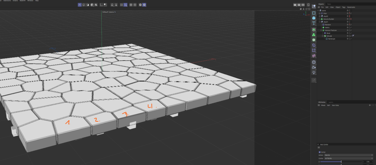 Voronoi fracture - Address pieces separately ? - Cinema 4D - CORE 4D ...