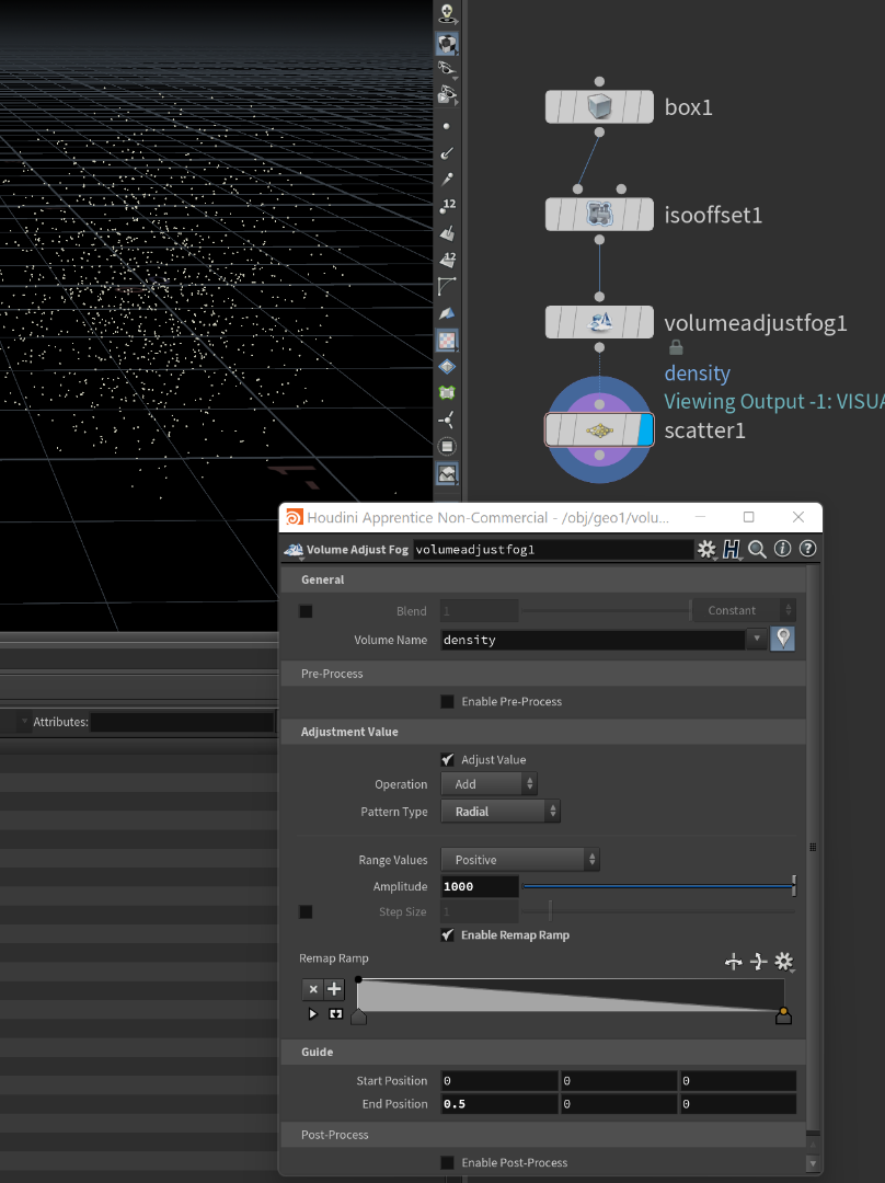 How to use Density Attribute on Scatter Node on a Volume? - Houdini ...