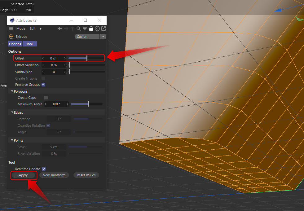 Extruding model results in uneven extrude - Cinema 4D - CORE 4D Community