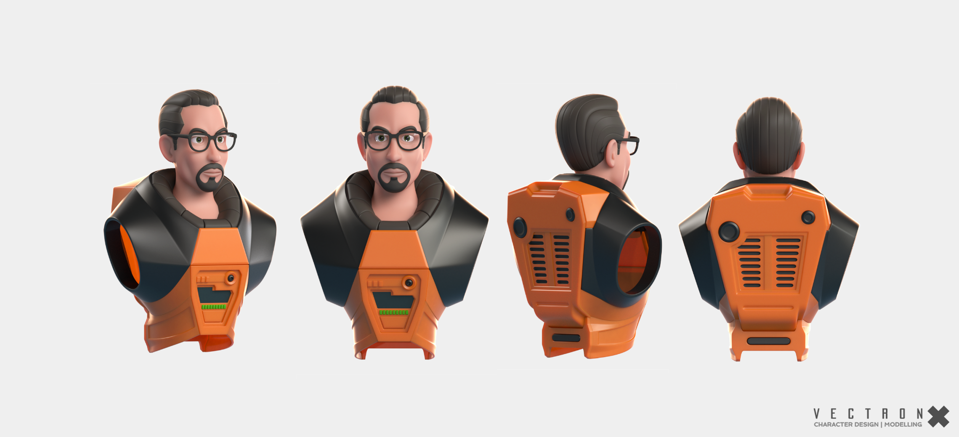 Half-Life 1 Gordon Freeman wip - H.E.V MK IV Suit - Cinema 4D - CORE 4D ...