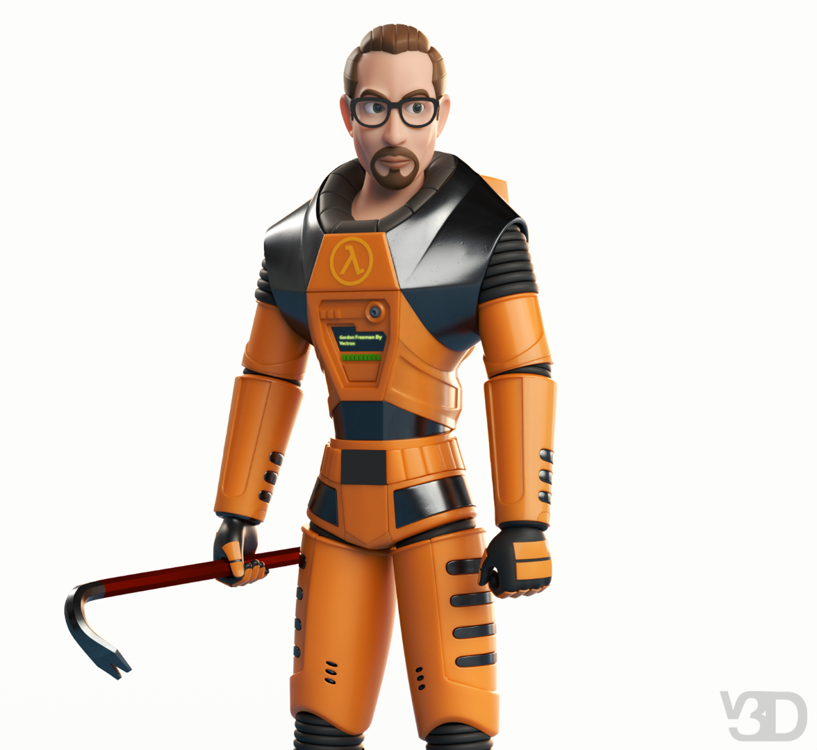 Half-Life 1 Gordon Freeman wip - H.E.V MK IV Suit - Cinema 4D - CORE 4D ...